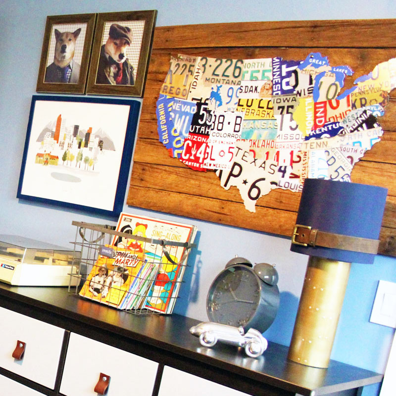 A License Plate Map On a Budget - Blue i Style