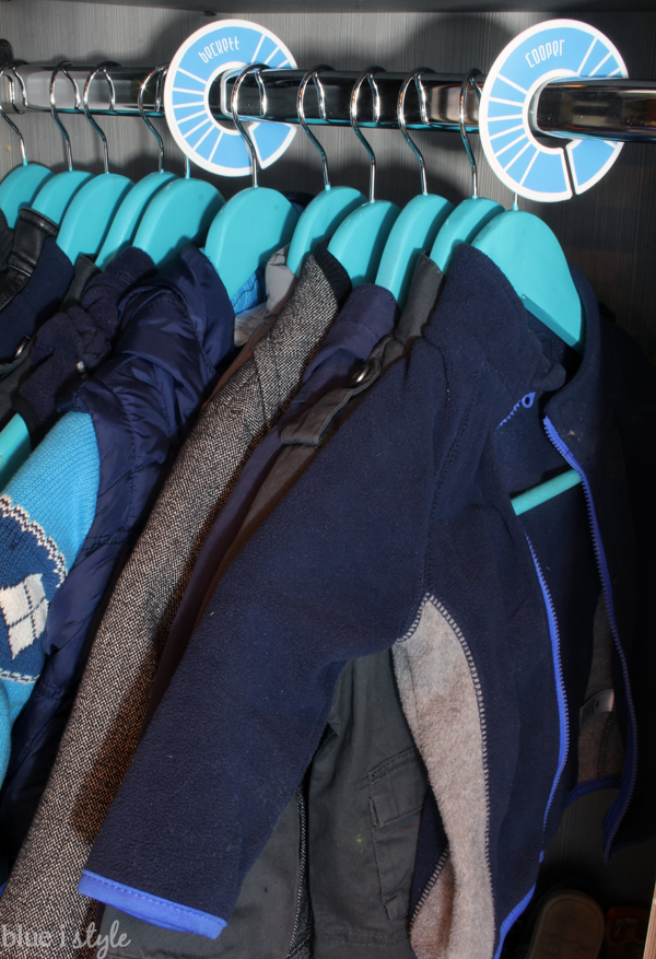 Coat Closet Rod Dividers Blue I Style