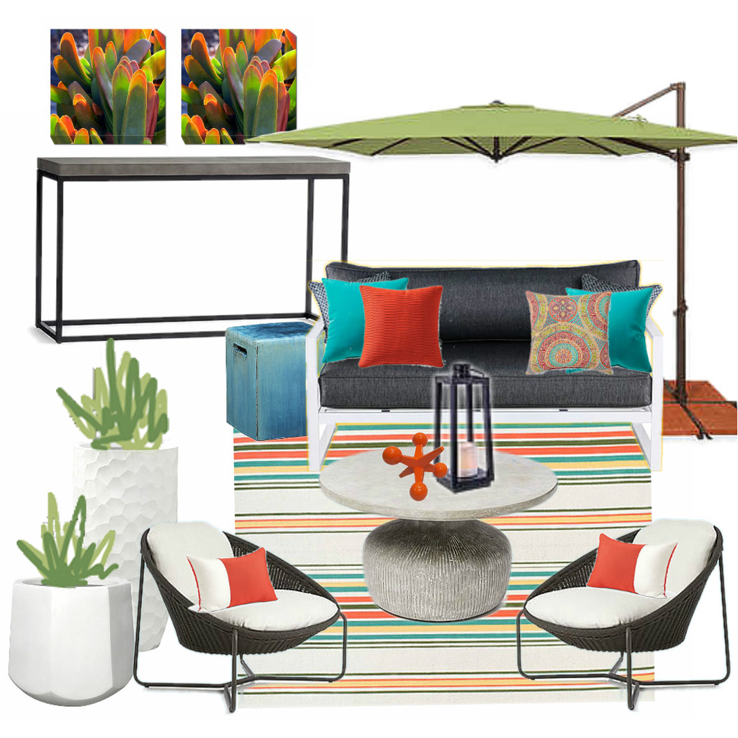 Designing a Colorful Rooftop Deck - Blue i Style