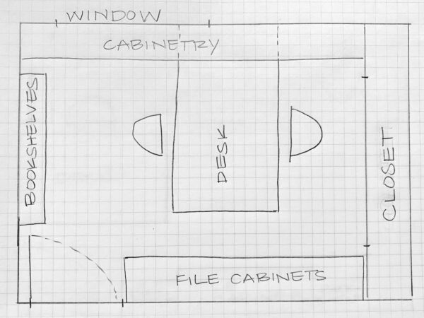 Dual Home Office Design Plan - One Room Challenge: Week 1 - Blue i Style